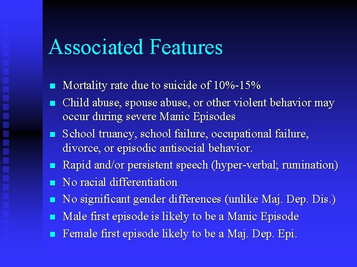 Bipolar Disorder An Overview of the Diagnosis including