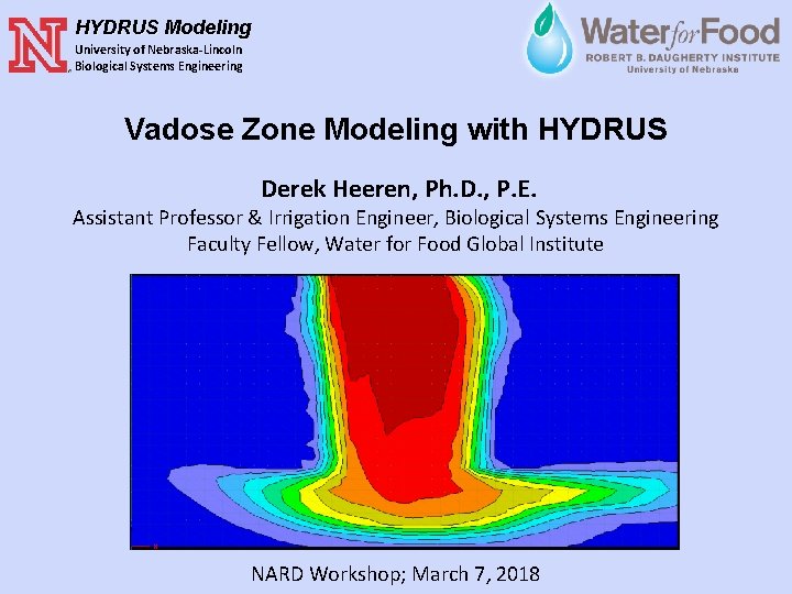 HYDRUS Modeling University of NebraskaLincoln Biological Systems ...