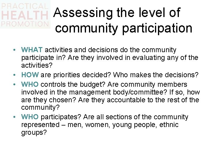 Chapter 11 Community Settings John Hubley June Copeman