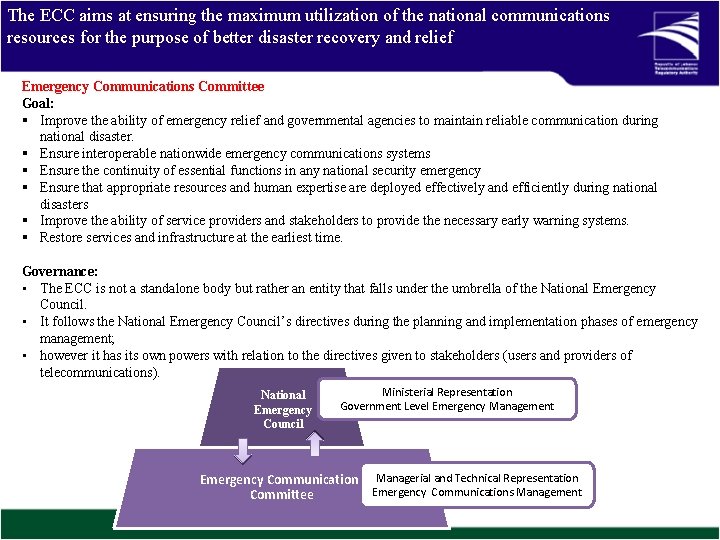 Proposal for an Emergency Communications Framework In Lebanon