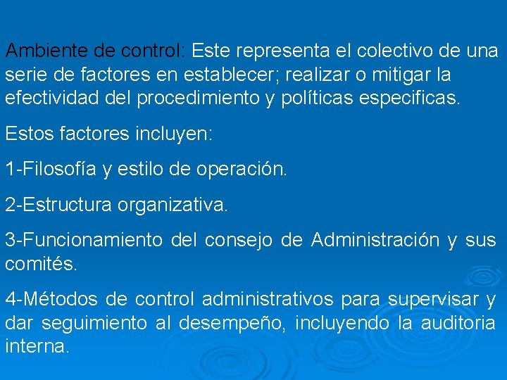 TEMA II CONTROL INTERNO CONTROL INTERNO CONCEPTO Es