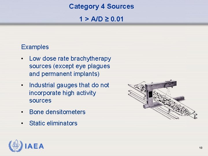 Categorization of Radioactive Sources IAEA International Atomic Energy