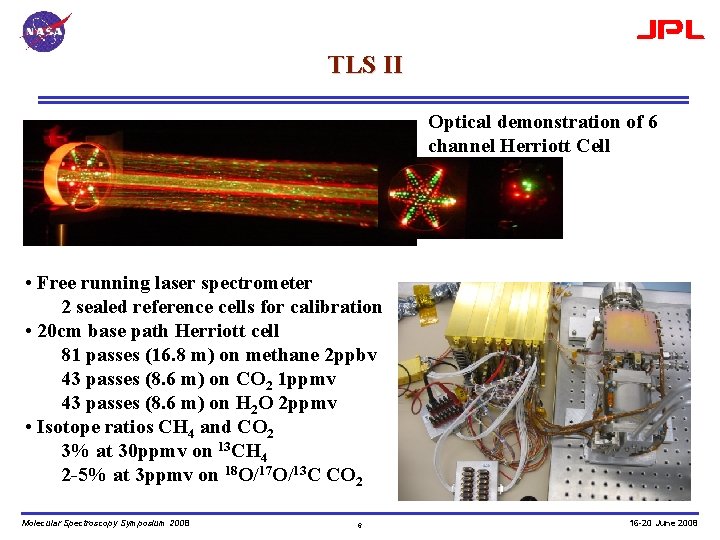 HIGH RESOLUTION MOLECULAR SPECTROSCOPY FOR PLANETARY EXPLORATION John