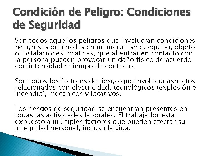 Conocimientos generales de seguridad industrial ESSPC Teusaquillo Luz