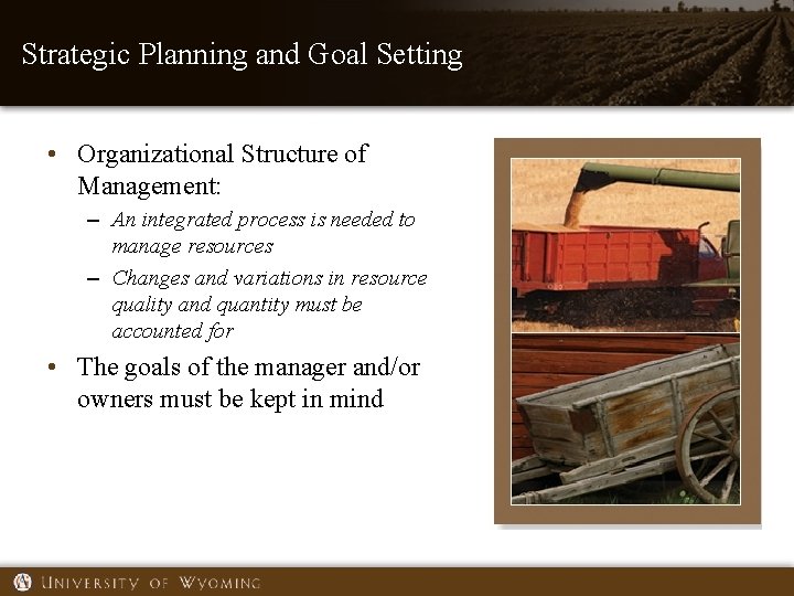 Strategic Planning and Goal Setting Overview In this