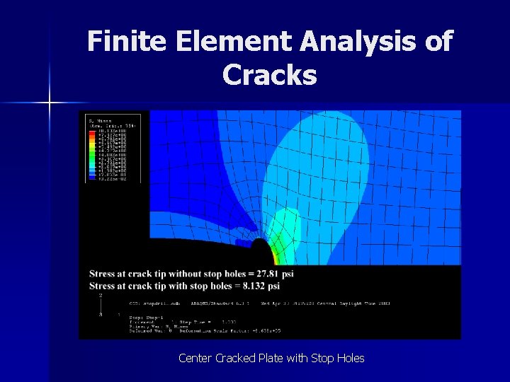 Finite Element Study of Structural Discontinuities Presented By