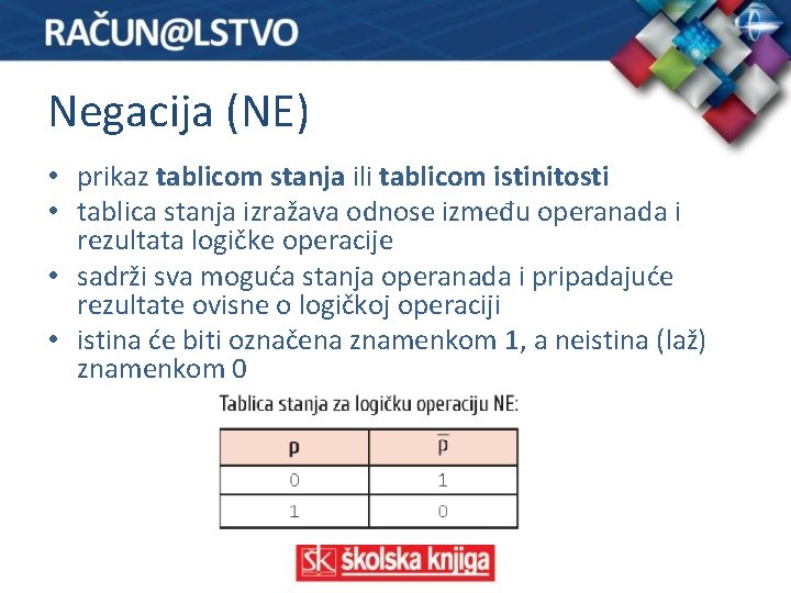 4 Booleova algebra i logiki sklopovi Kljune rijei