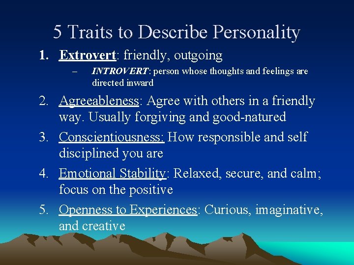 Chapter 2 Personality SelfEsteem And Emotions Grade 7