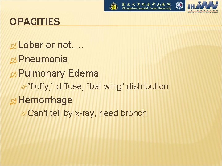 RADIOLOGY OF RESPIRATORY SYSTEM Weizhong Cheng Dept Radiology