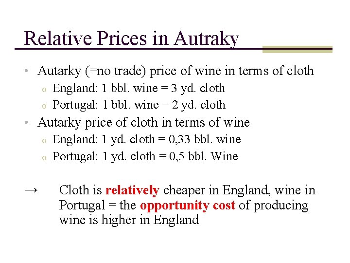 Comparative Advantage and the Ricardian Model Krugman Obstfeld