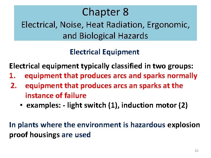 Chapter 8 Electrical Noise Heat Radiation Ergonomic and