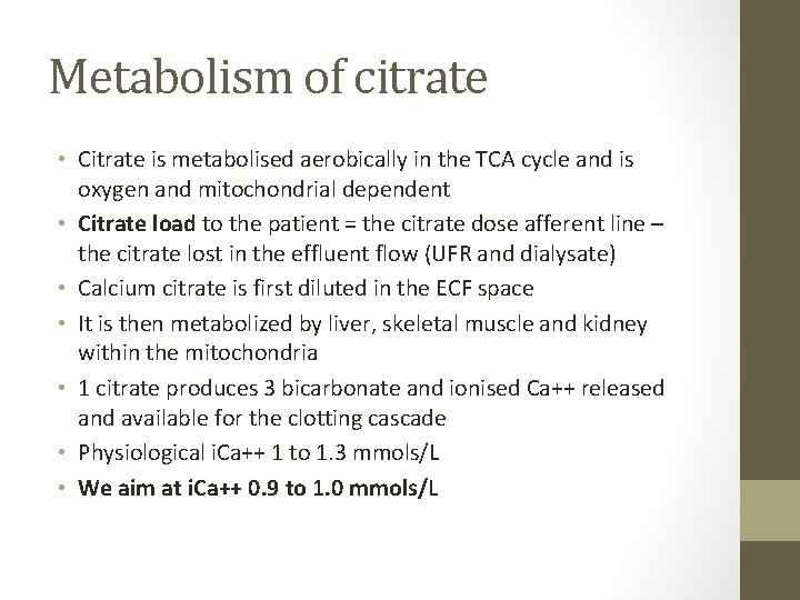 CRRT with Regional Citrate Anticoagulation on ESHT ICU