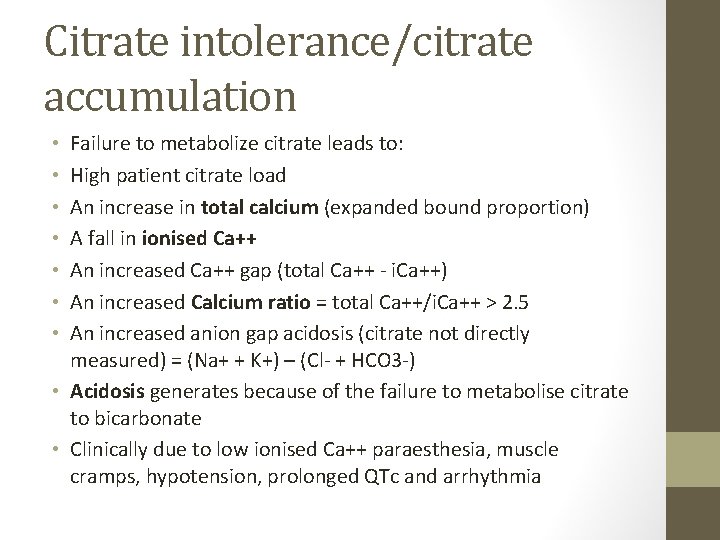 CRRT with Regional Citrate Anticoagulation on ESHT ICU