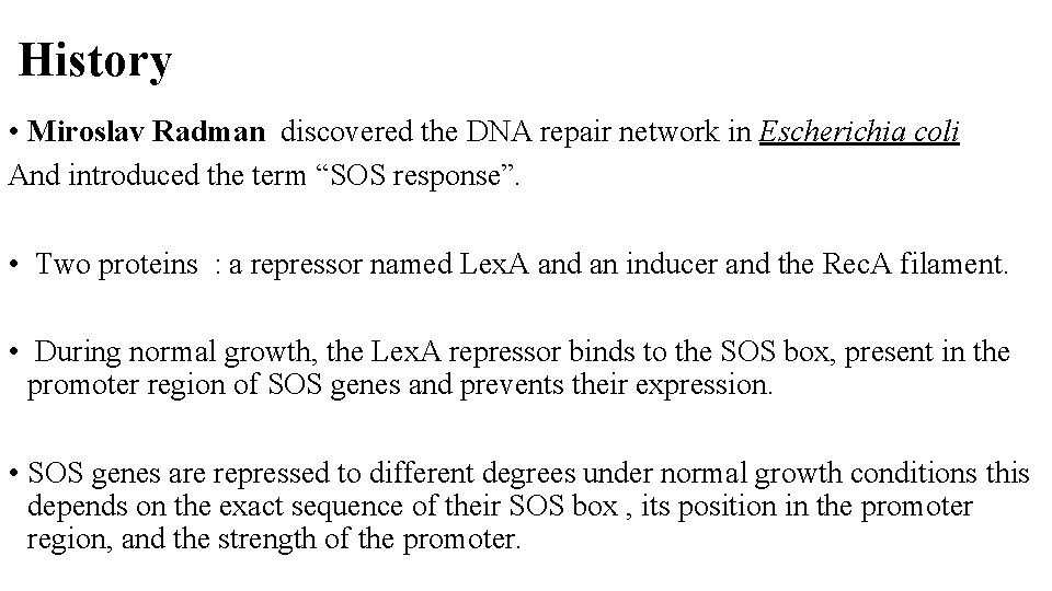 After 30 Years of Study the Bacterial SOS