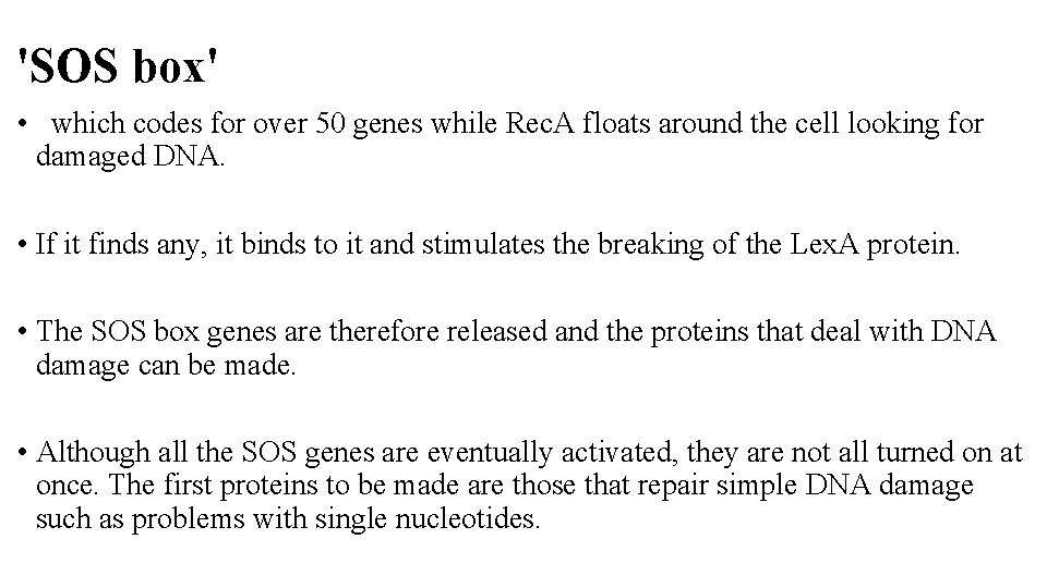After 30 Years of Study the Bacterial SOS