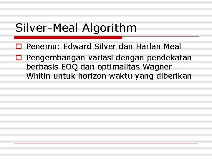 Manajemen Persediaan 6 7 Model Deterministik Dani Leonidas