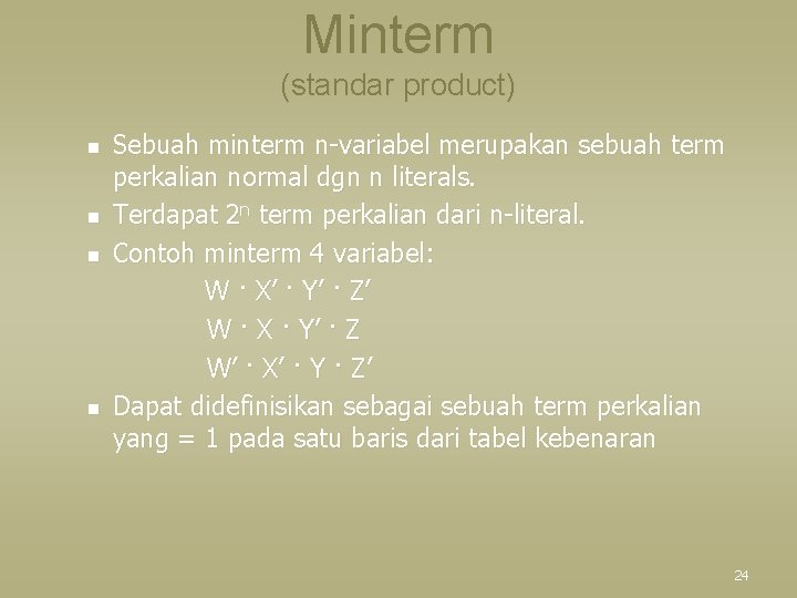Sistem Digital BAB 2 Aljabar Boolean Teknik Informatika