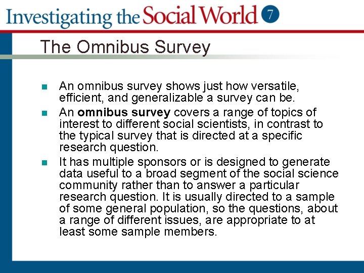 Chapter 8 Survey Research Introduction n Survey research