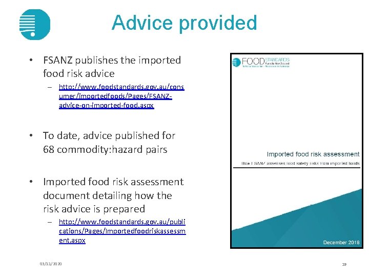 Activities and Updates Food Standards Australia New Zealand