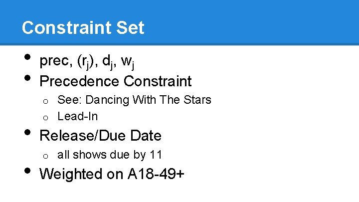 Broadcast Programming Techniques ABCs Weekly Lineup Andrew Gonzalez
