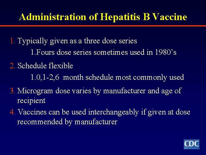 Hepatitis B Vaccines Susan Goldstein M D Division