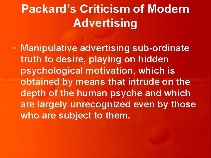 Modern Advertisement Ad Based on Motivational research people