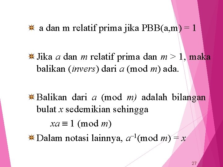 Teori Bilangan Pertemuan 9 Matematika diskrit 1 Ciri