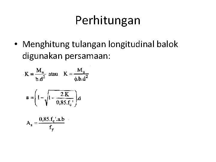 STRUKTUR BETON BERTULANG 1 Kamis 3 Maret 2016