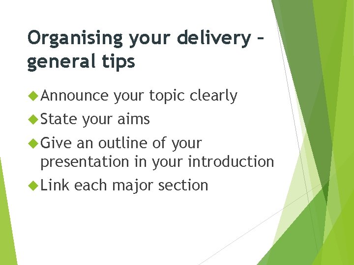 Presentation skills delivery and public speaking Structure of