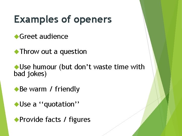 Presentation skills delivery and public speaking Structure of