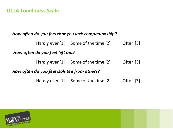 Measuring your impact on loneliness in later life