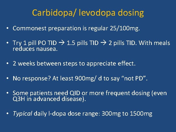Parkinsons disease The basics Praveen Dayalu MD Clinical