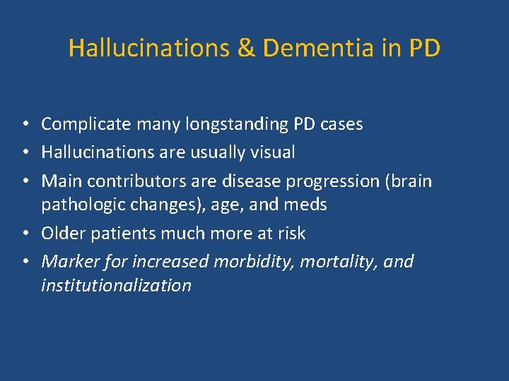 Parkinsons disease The basics Praveen Dayalu MD Clinical
