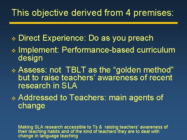 TBLT for Teacher Development Implementing an Online Course