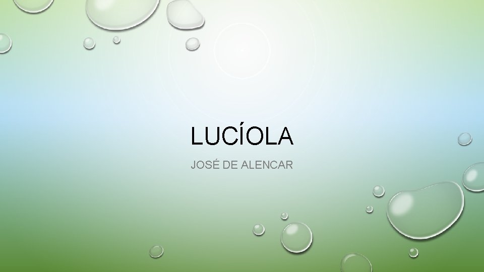 LUCOLA JOS DE ALENCAR RESUMO O LIVRO LUCOLA