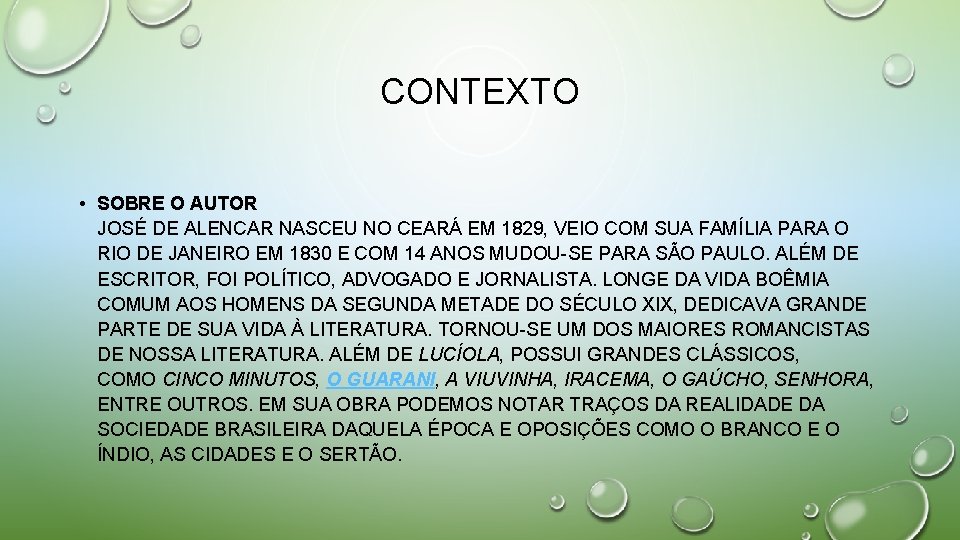 LUCOLA JOS DE ALENCAR RESUMO O LIVRO LUCOLA