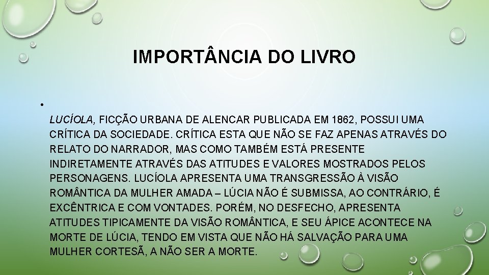 LUCOLA JOS DE ALENCAR RESUMO O LIVRO LUCOLA