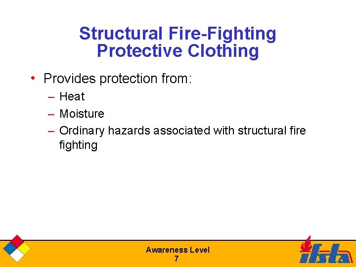 AwarenessLevel Lesson 4 Presentation Hazardous Materials for First