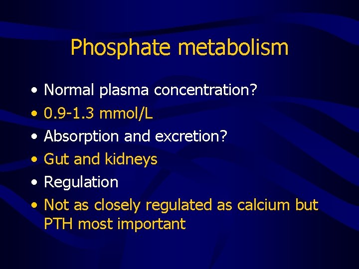 Bone Metabolism CM Robinson Senior Lecturer Royal Infirmary