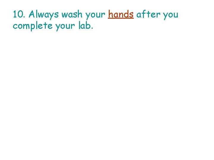 th 7 Grade Lab Safety Rules General Rules