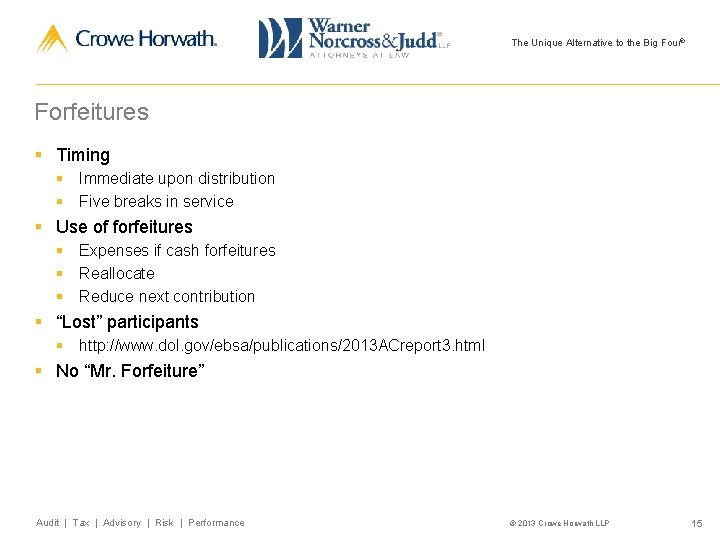 The Unique Alternative to the Big Four ESOP