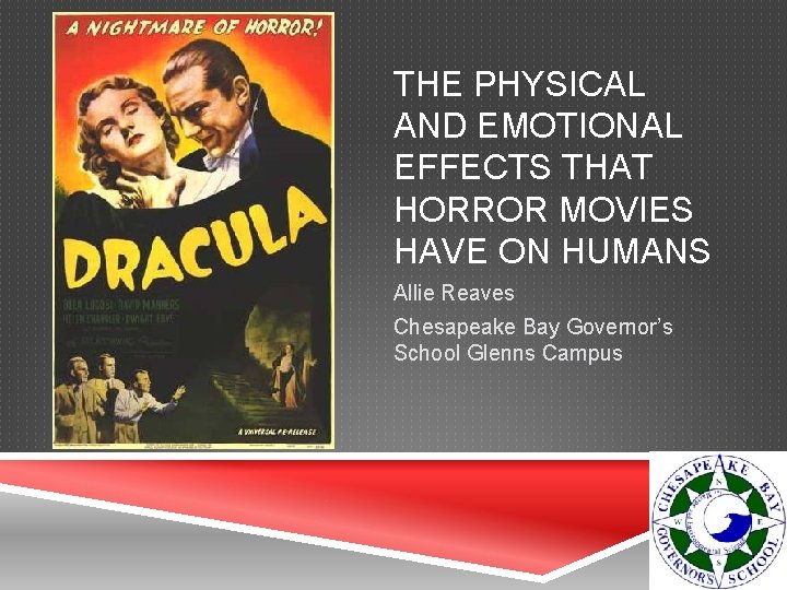 THE PHYSICAL AND EMOTIONAL EFFECTS THAT HORROR MOVIES