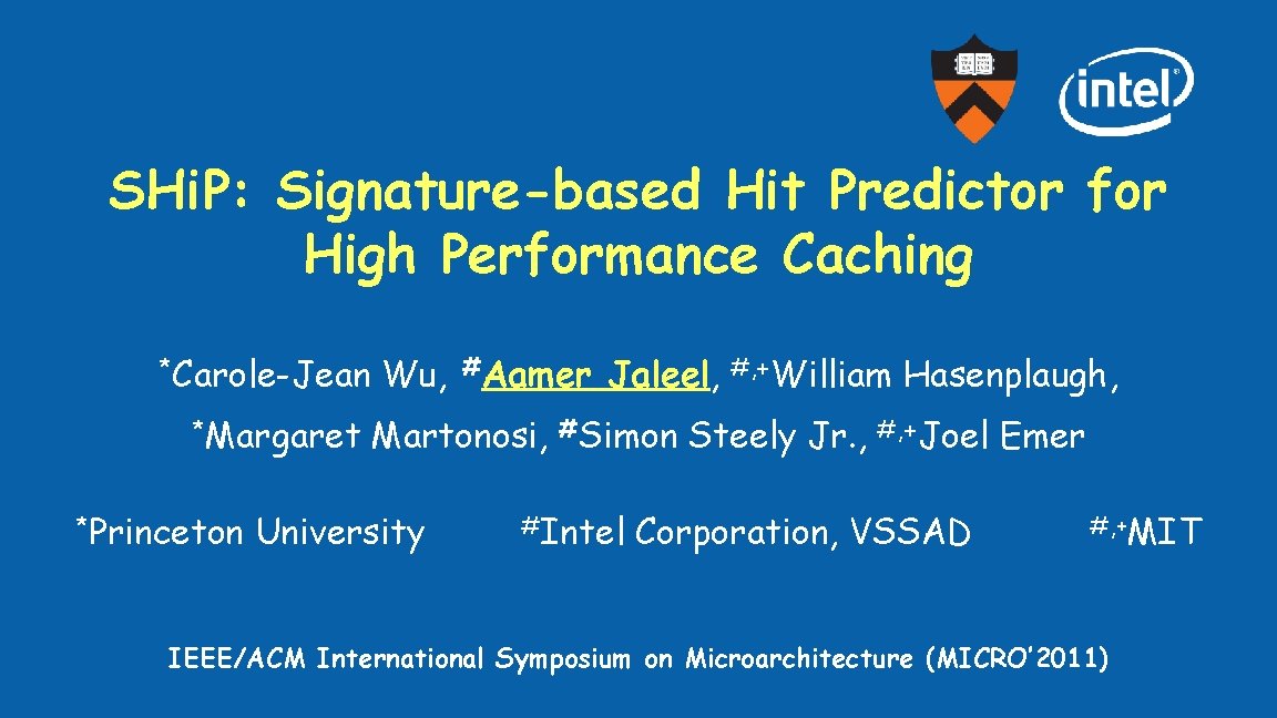 SHi P Signaturebased Hit Predictor for High Performance