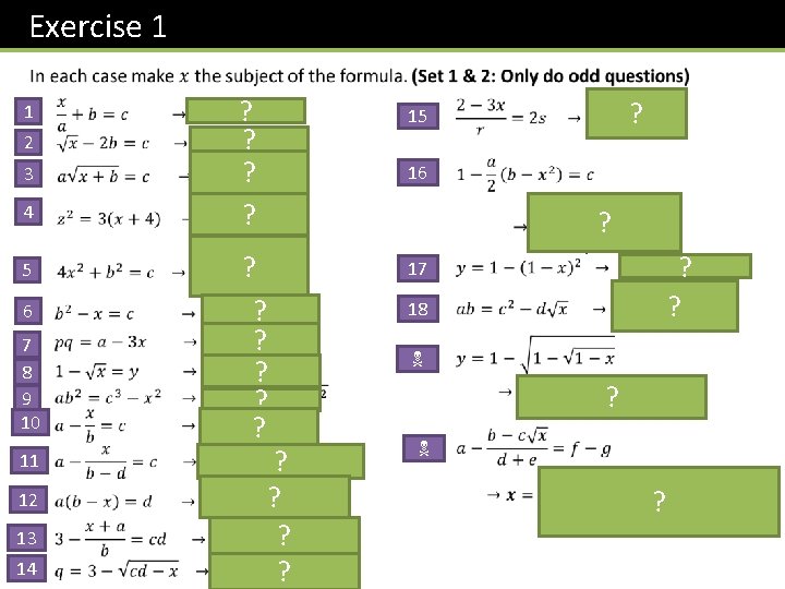 GCSE Changing the Subject Dr J Frost jfrosttiffin