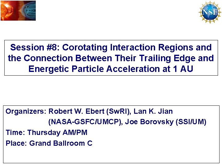 Session 8 Corotating Interaction Regions and the Connection