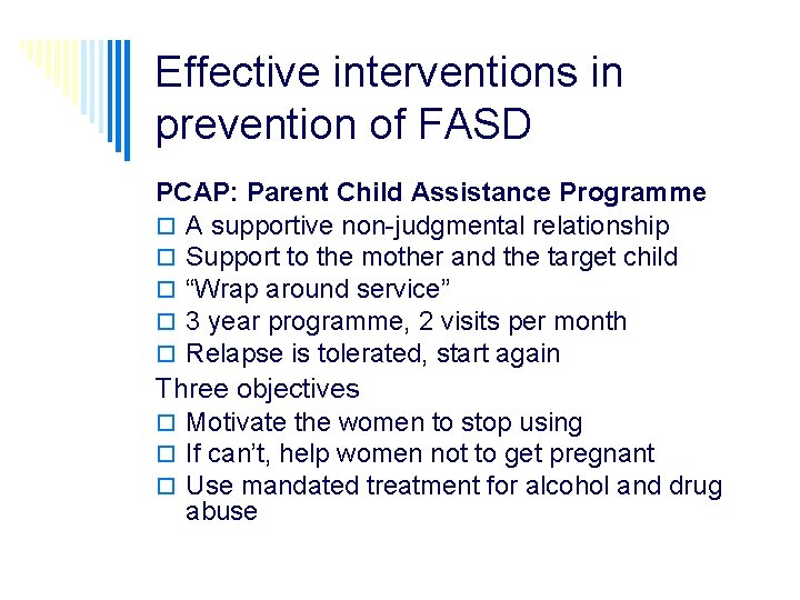 FASD in Ireland first steps towards prevention Prepared