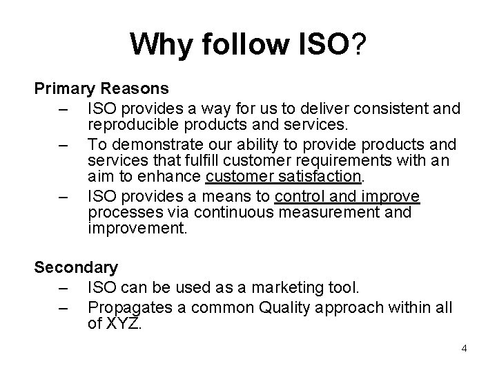 ISO 9001 Awareness Training 1 What is ISO