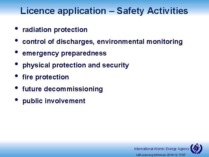 LICENSING OF RADIOACTIVE WASTE MANAGEMENT FACILITIES part 2
