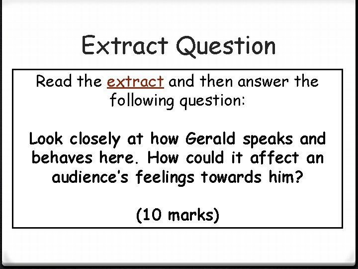 Extract questions 0 You will be given an