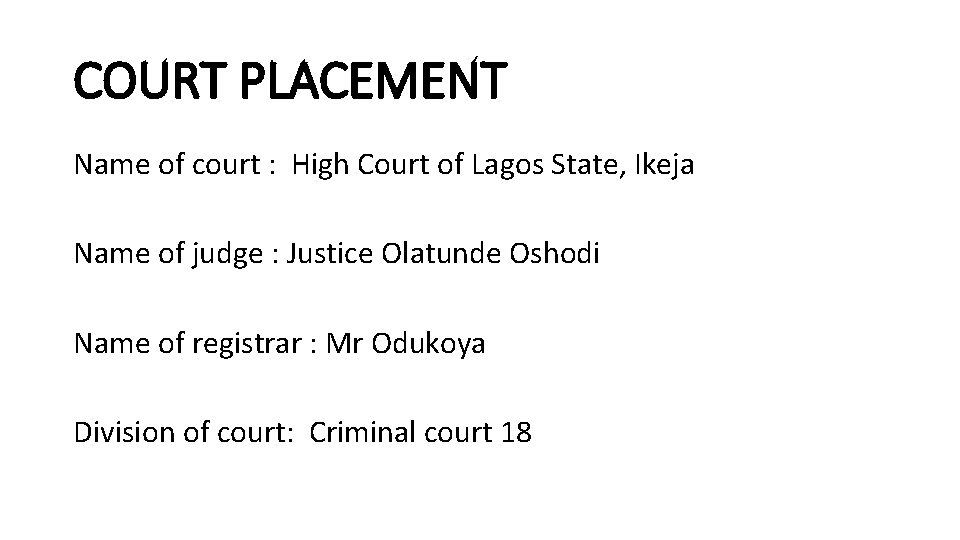 THE NIGERIAN LAW SCHOOL PORTFOLIO ASSESSMENT BY NAME